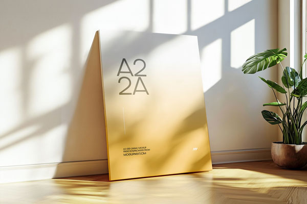 A2 Canvas Mockup Free Download | Resource Boy