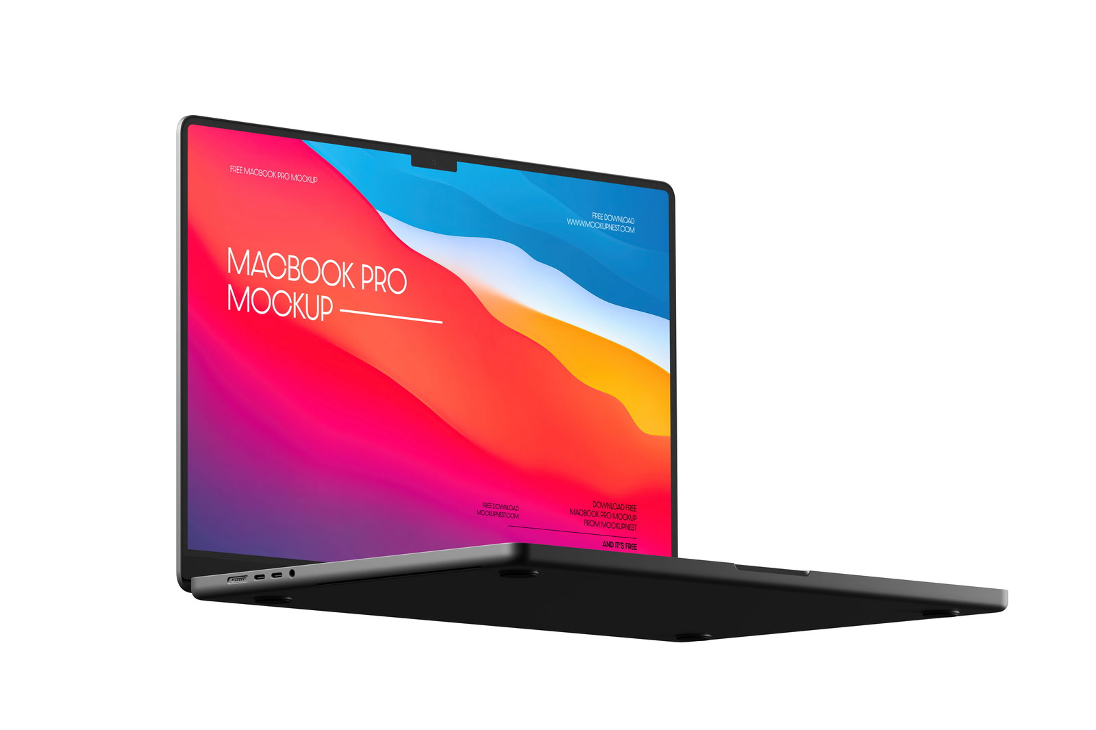 Floating MacBook Pro Mockup Free Download | Resource Boy