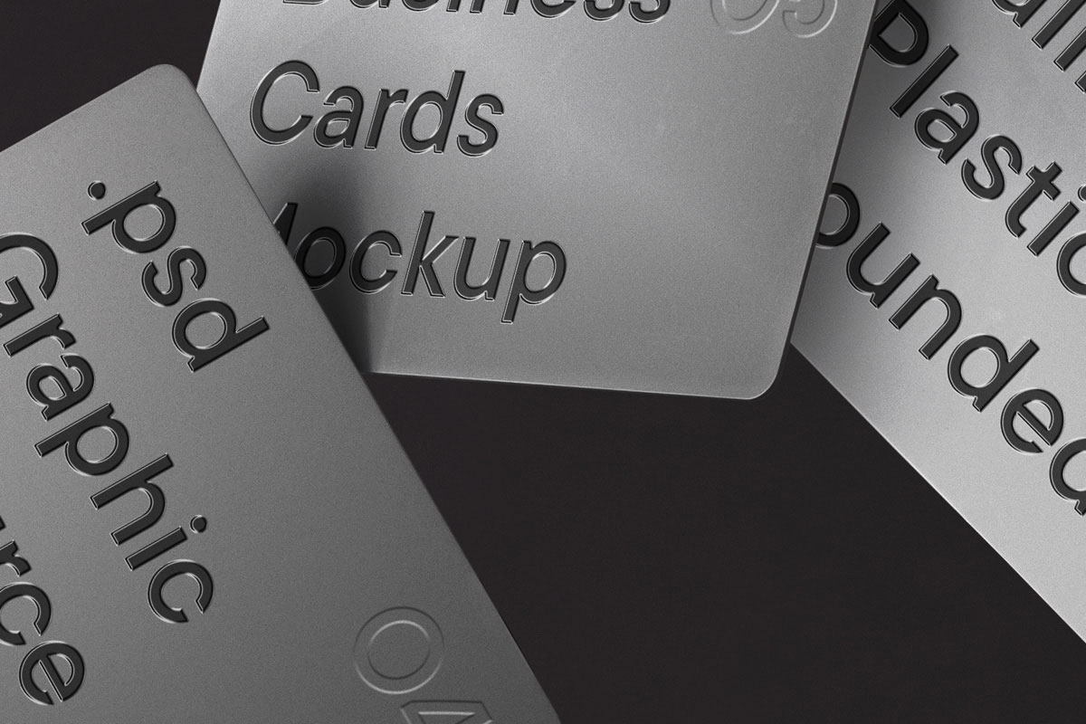 Flying Rounded Identity Card Mockup Free Download | Resource Boy