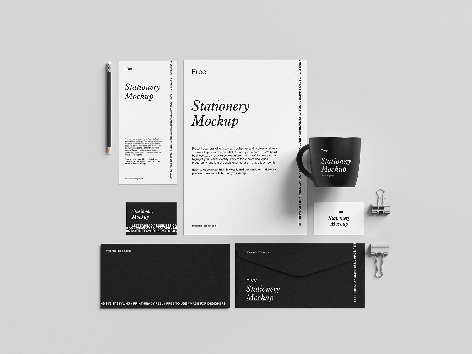 Minimal Branding Stationery Mockup Free Download | Resource Boy