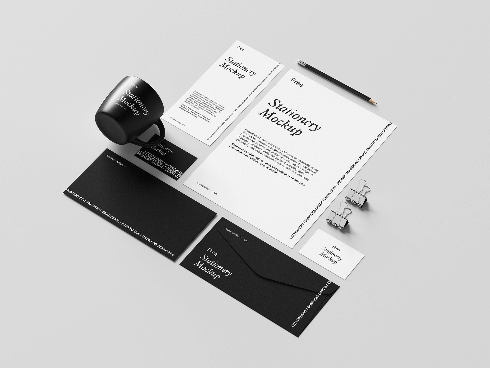 Minimal Branding Stationery Mockup Free Download | Resource Boy