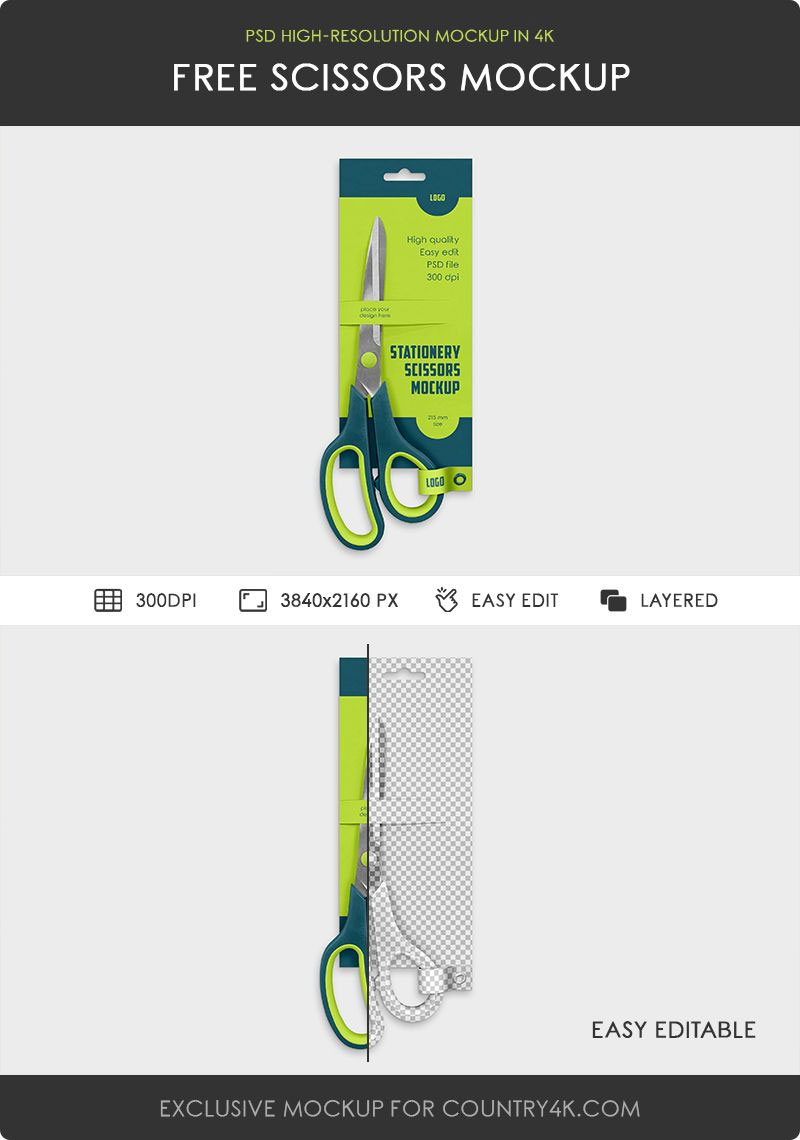 Scissors Mockup Free Download | Resource Boy