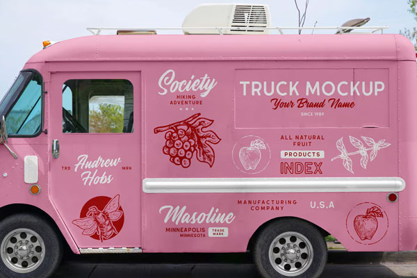 Side View Truck Mockup Free Download | Resource Boy