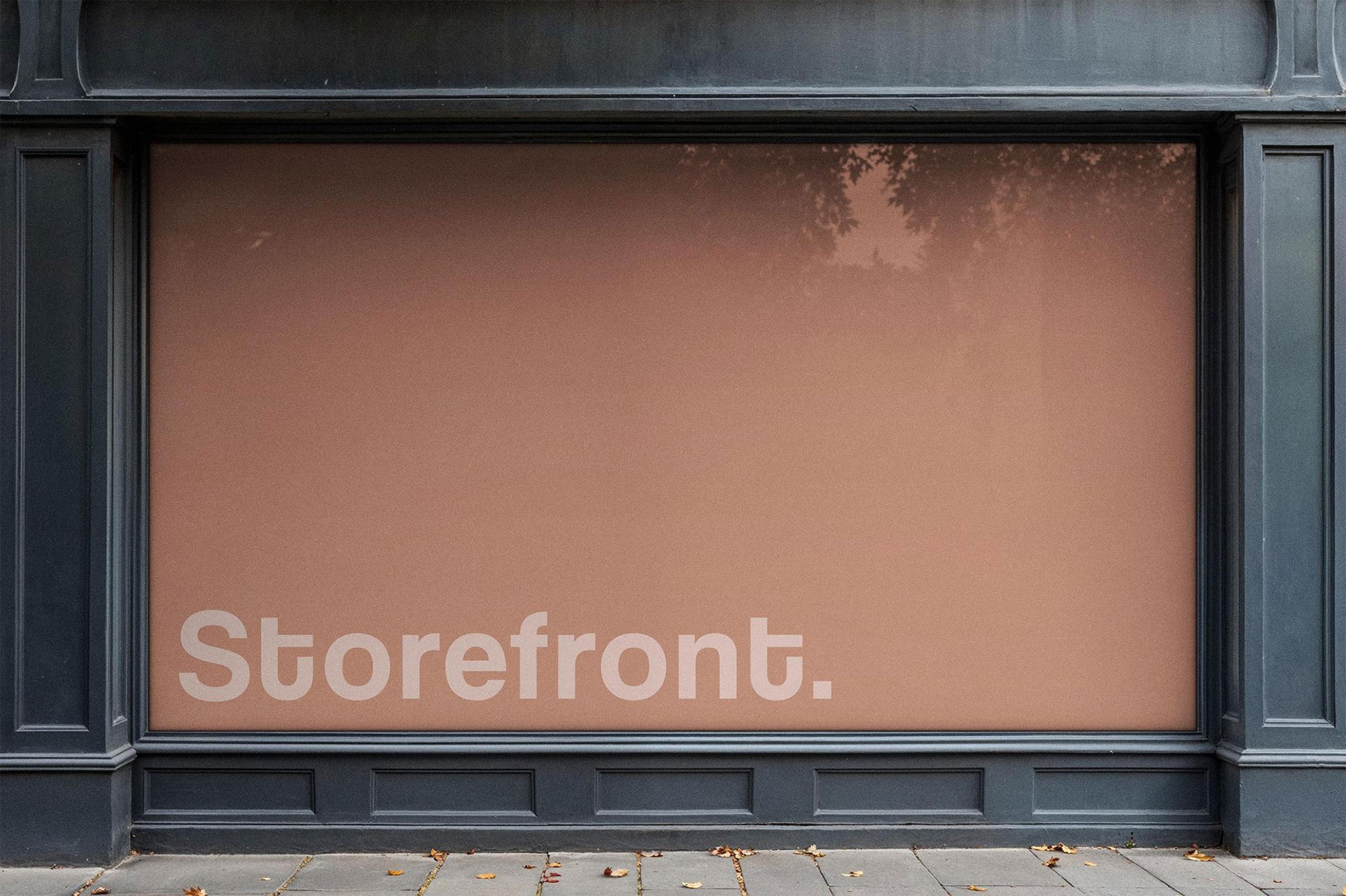 Storefront Window Banner Mockup Free Download | Resource Boy