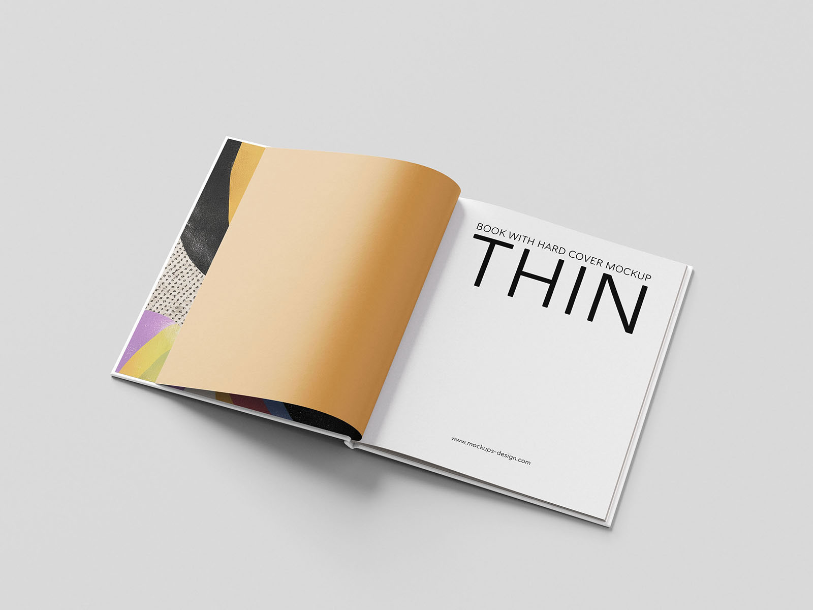 Thin Book with Hard Cover Mockup Free Download | Resource Boy