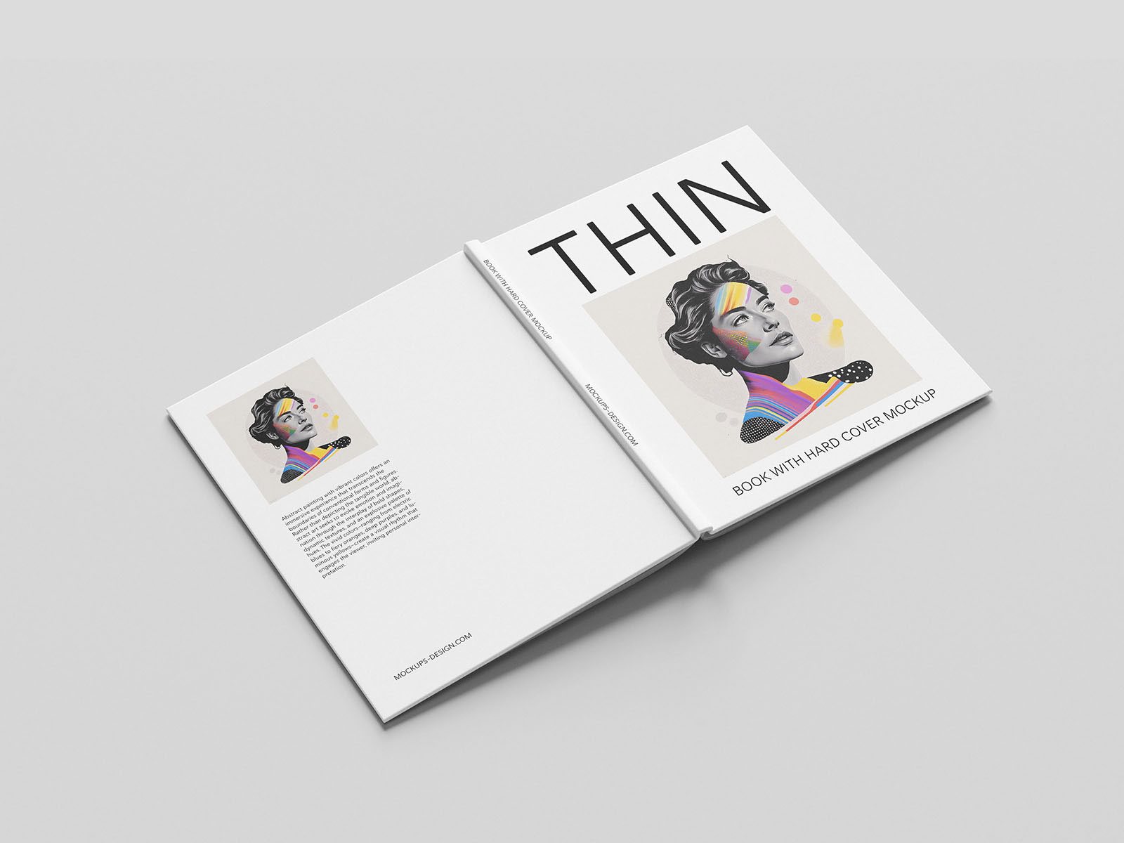 Thin Book with Hard Cover Mockup Free Download | Resource Boy