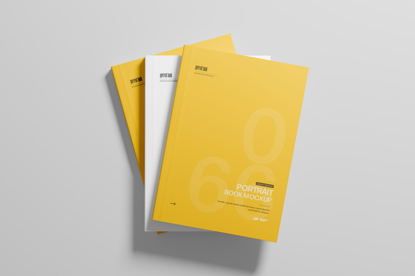 Three Softcover Book Mockup from Top View Free Download | Resource Boy