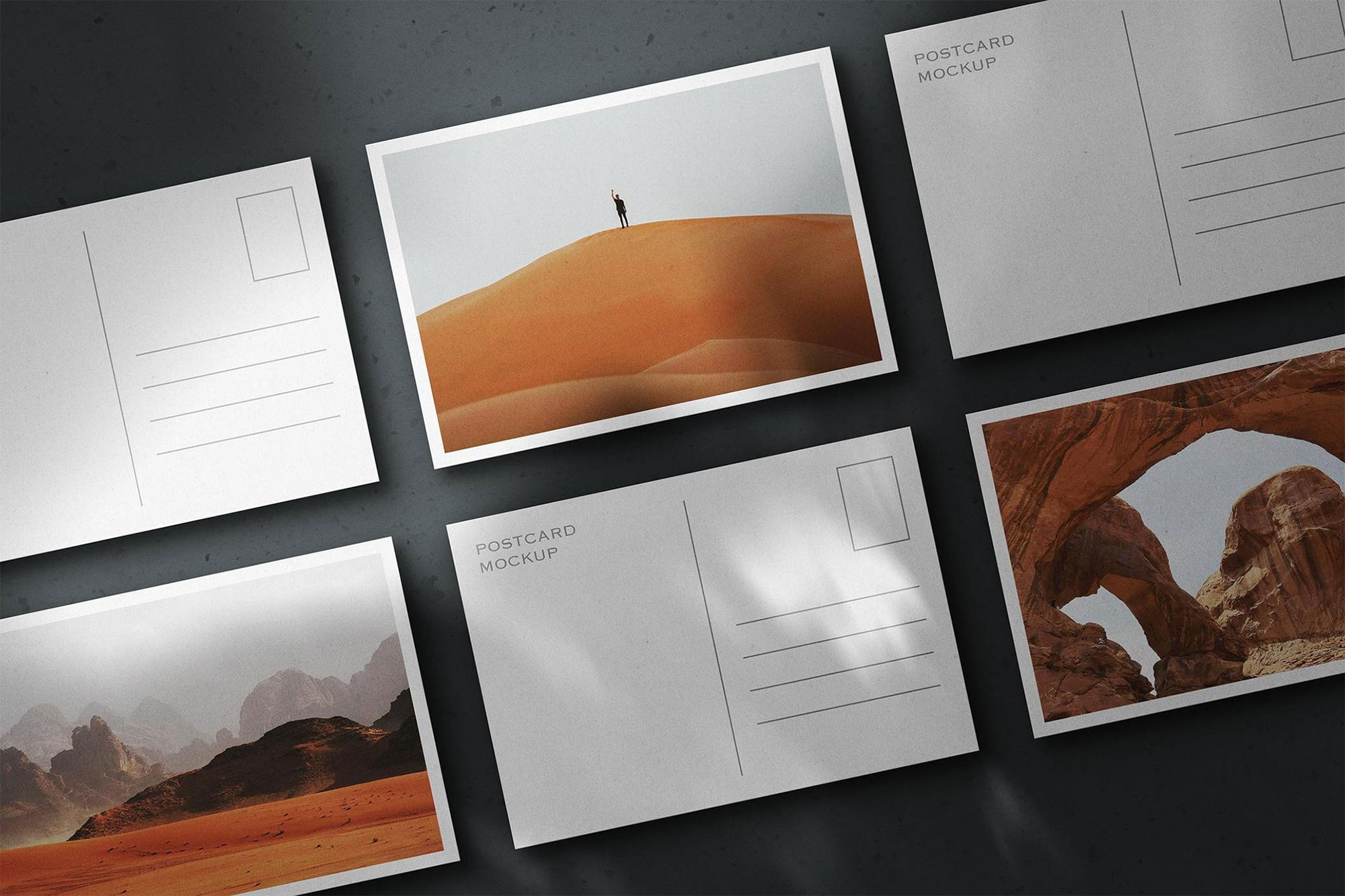 Tiled A6 Postcards Mockup Free Download | Resource Boy