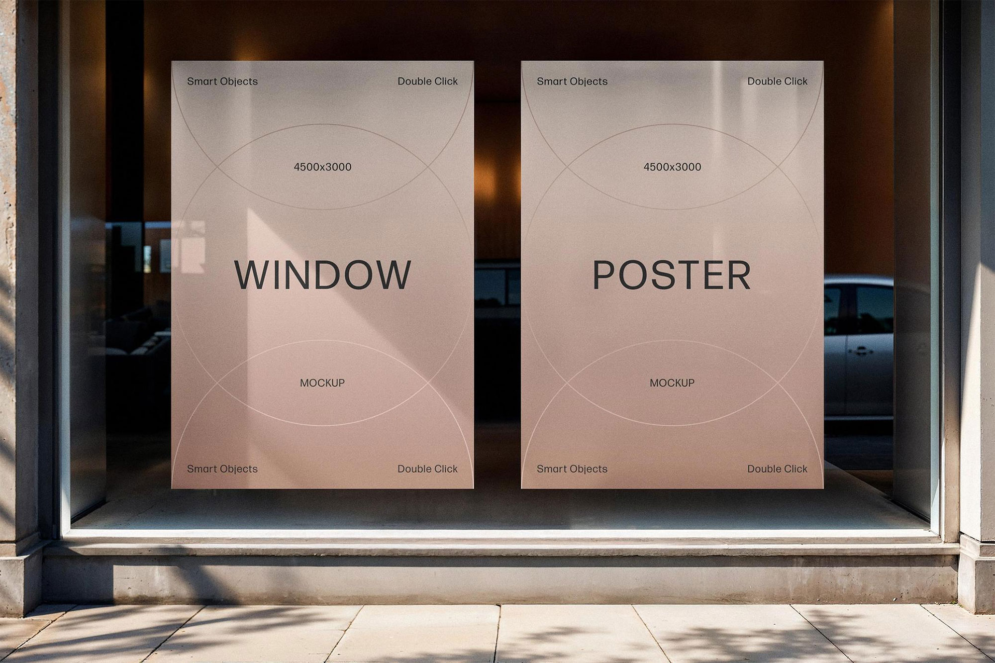 Vertical Display Window Posters Mockup Free Download | Resource Boy