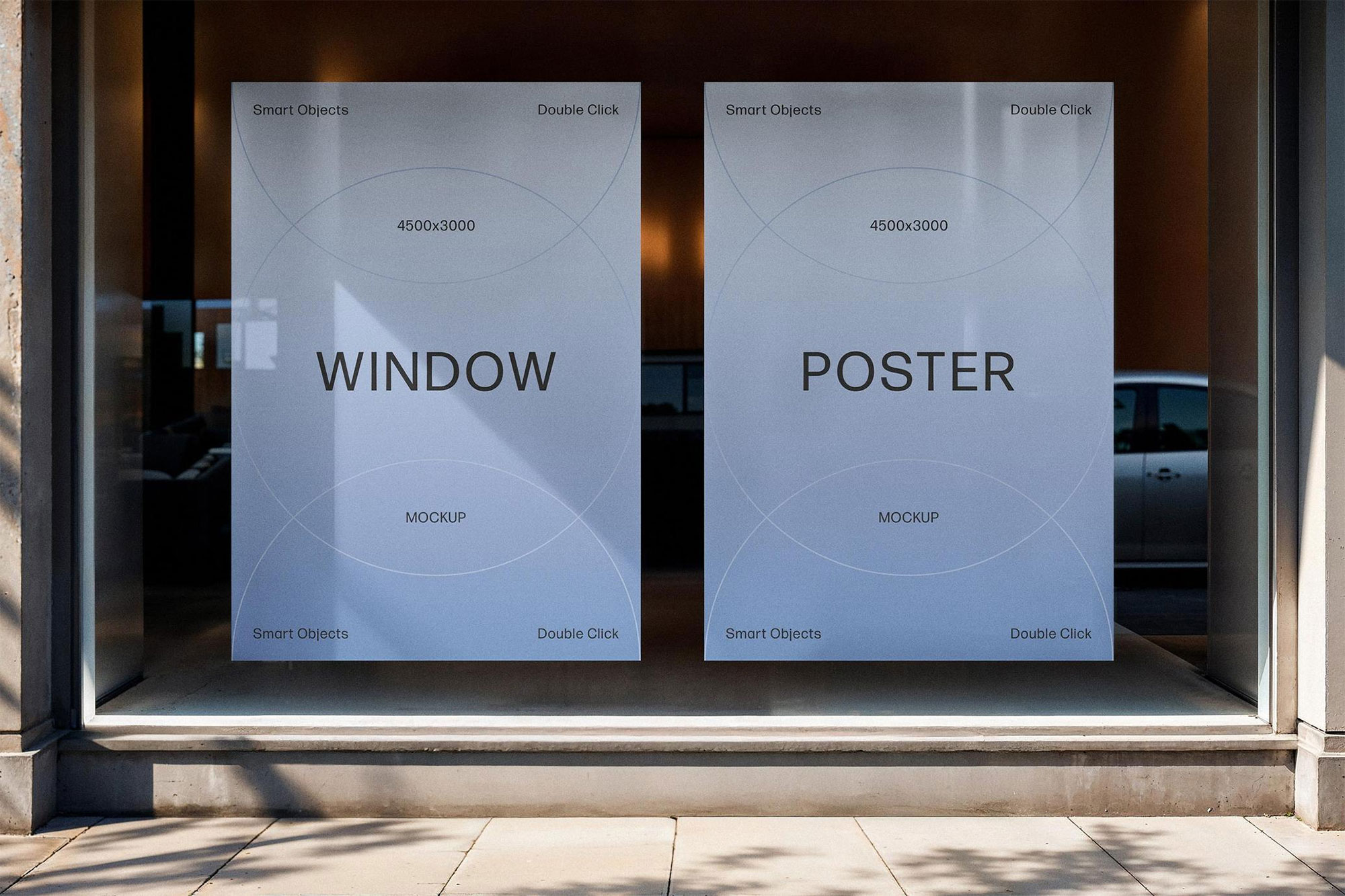 Vertical Display Window Posters Mockup Free Download | Resource Boy