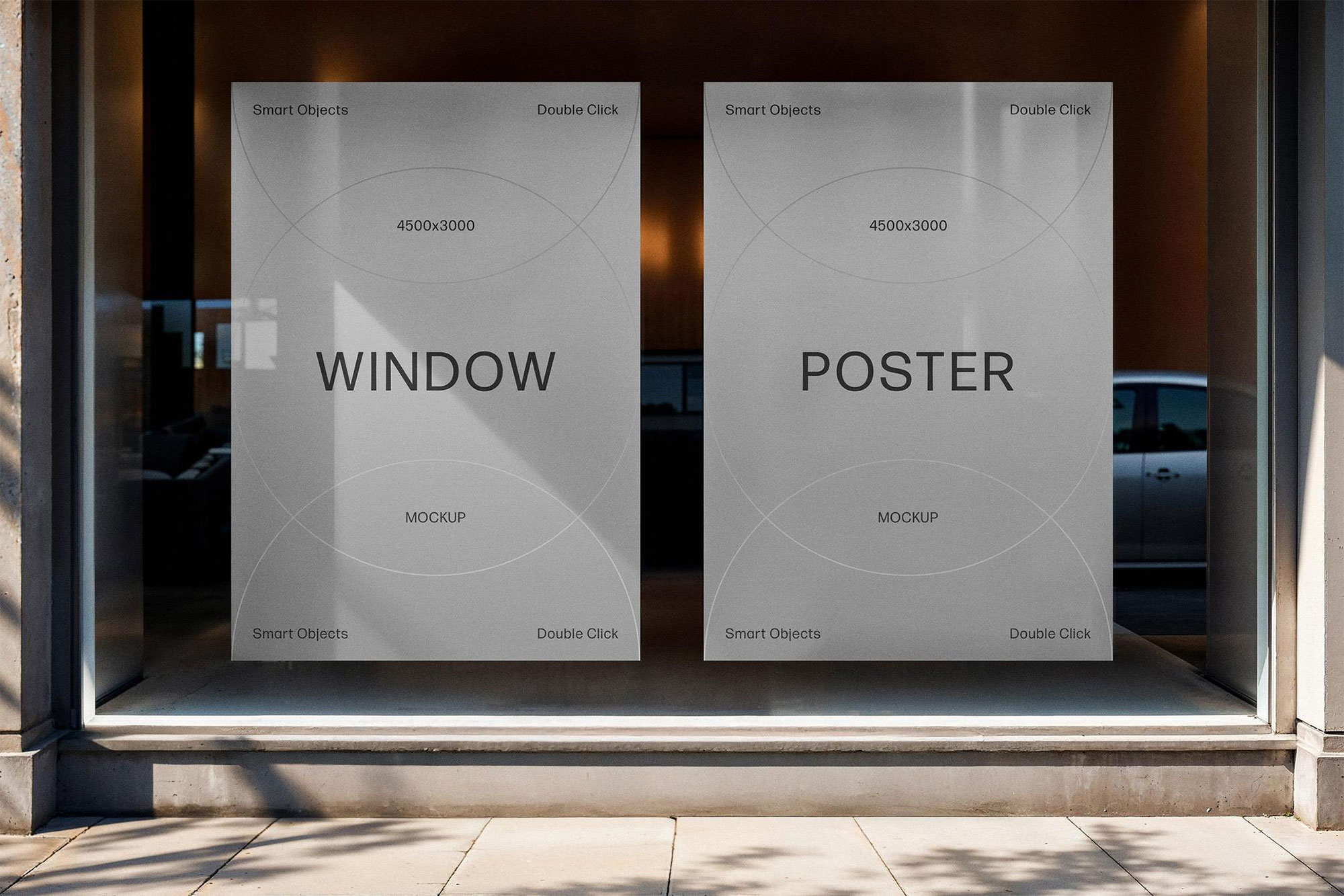 Vertical Display Window Posters Mockup Free Download | Resource Boy