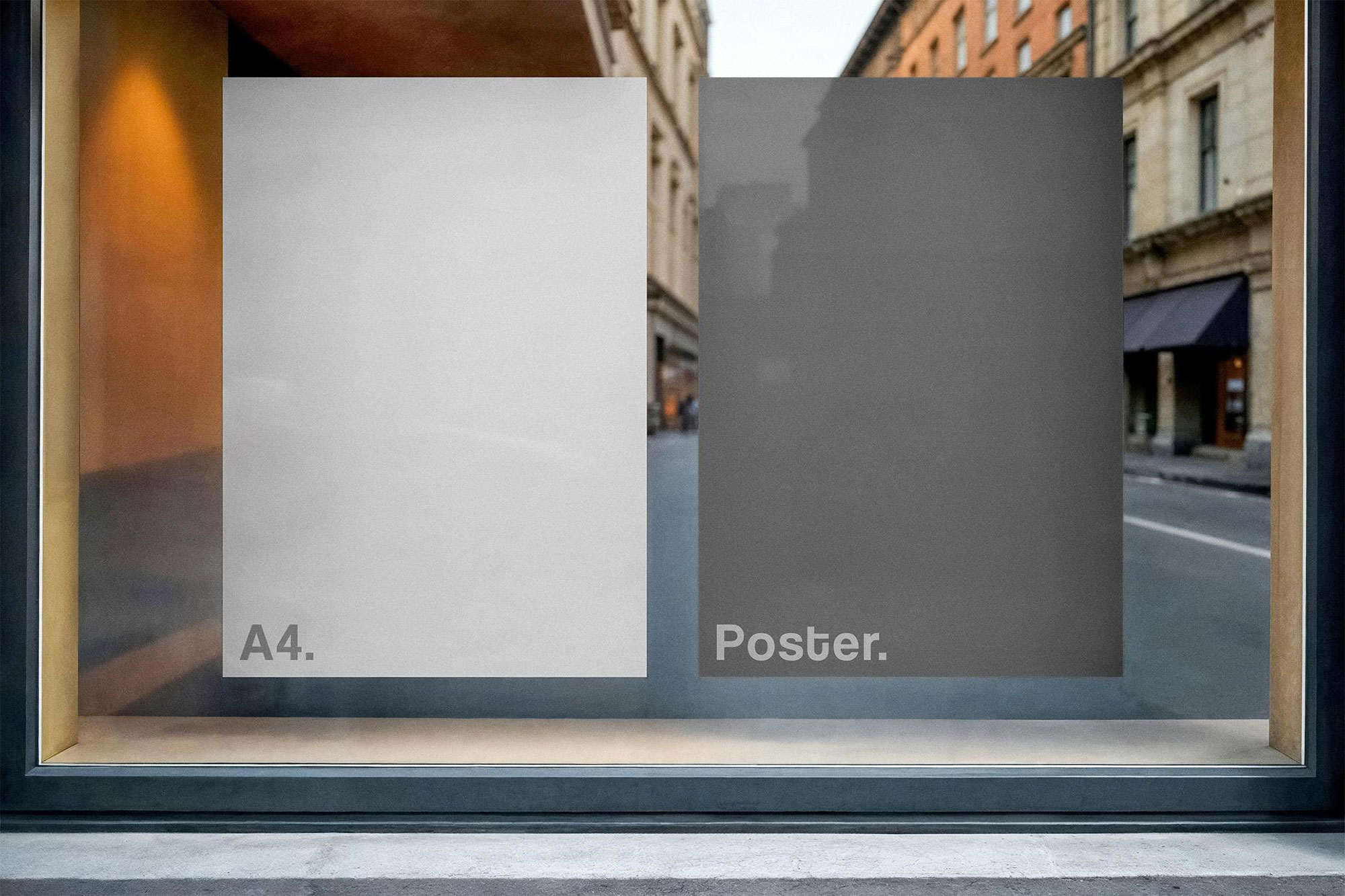 Window A4 Posters Mockup Free Download | Resource Boy