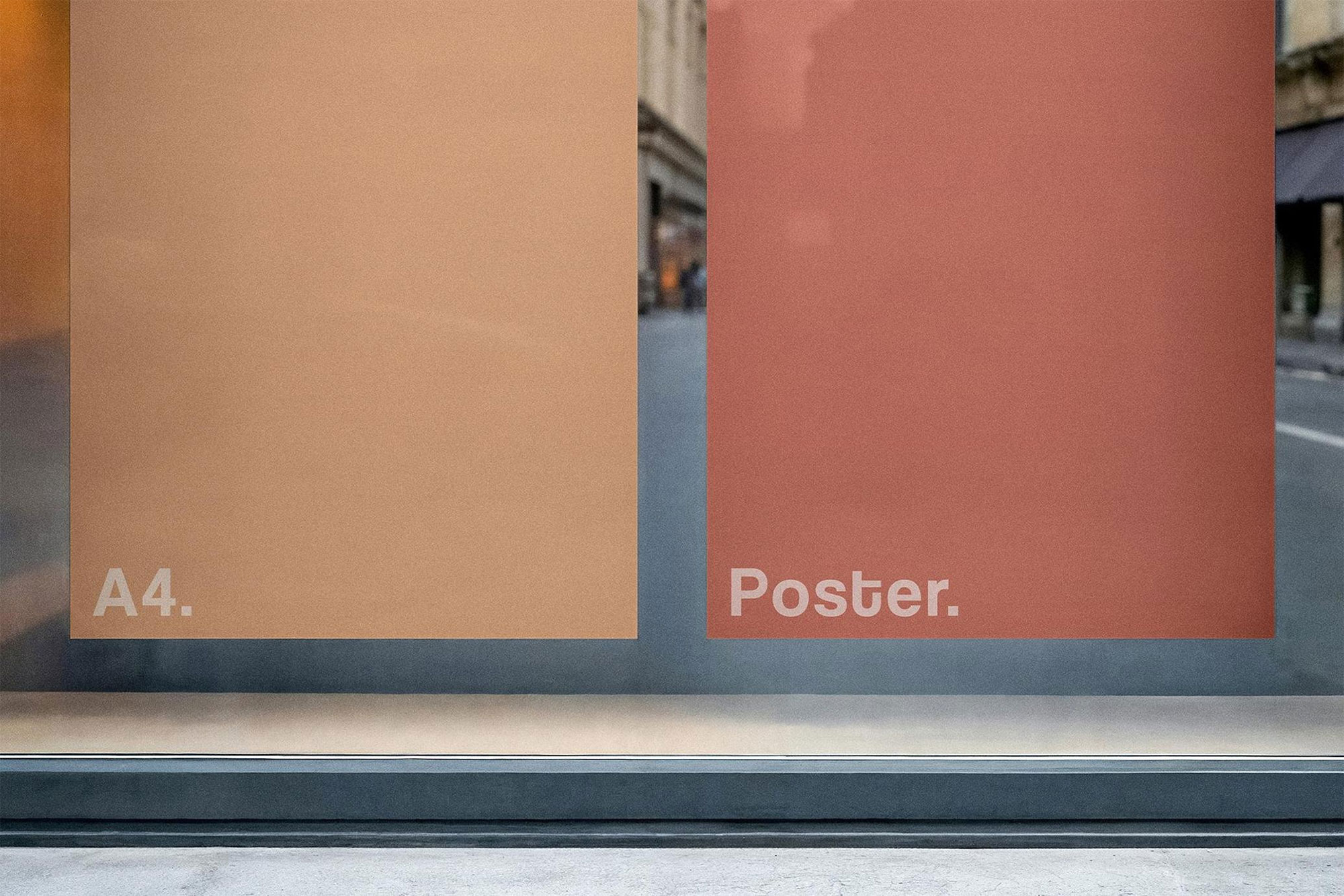 Window A4 Posters Mockup Free Download | Resource Boy