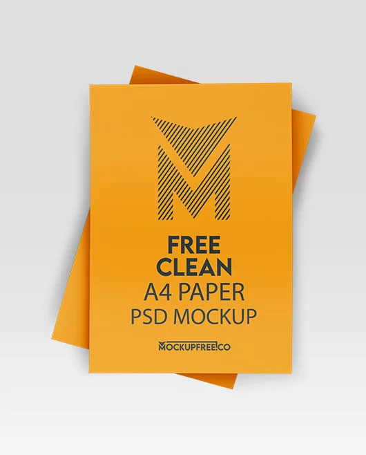 Clean A4 Paper Mockup Free Download | Resource Boy