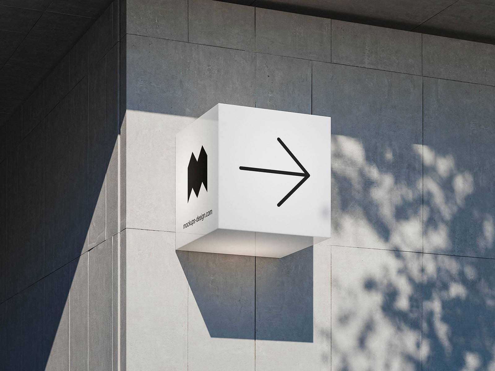 Cube Signboard Mockup Free Download | Resource Boy