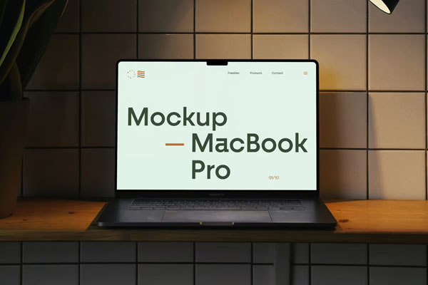 Front View MacBook 16 Pro Mockup Free Download | Resource Boy