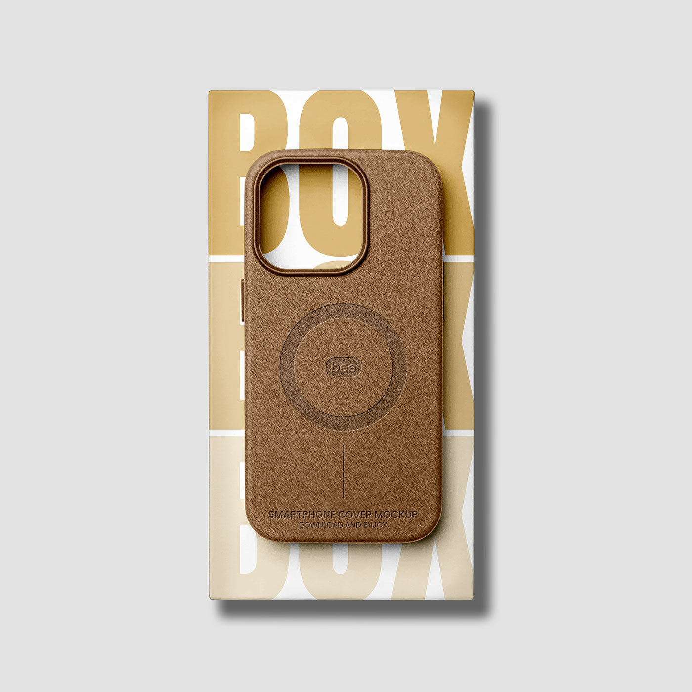 iPhone Cover on Box Mockup Free Download | Resource Boy