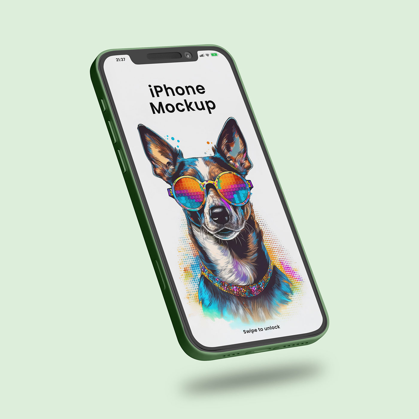 Levitating iPhone Mockup Free Download | Resource Boy