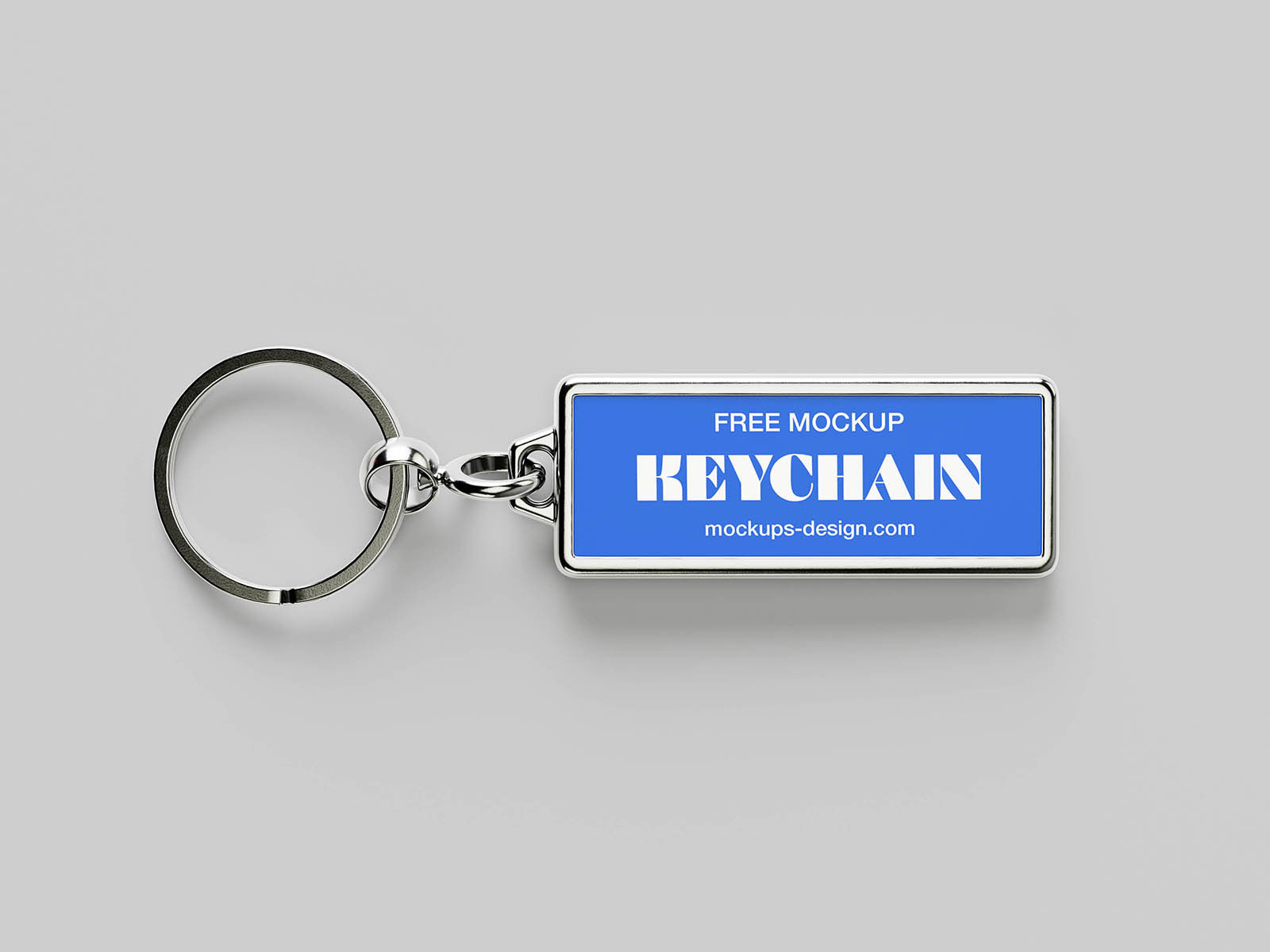 Metallic Rectangle Keychain Mockup Free Download | Resource Boy