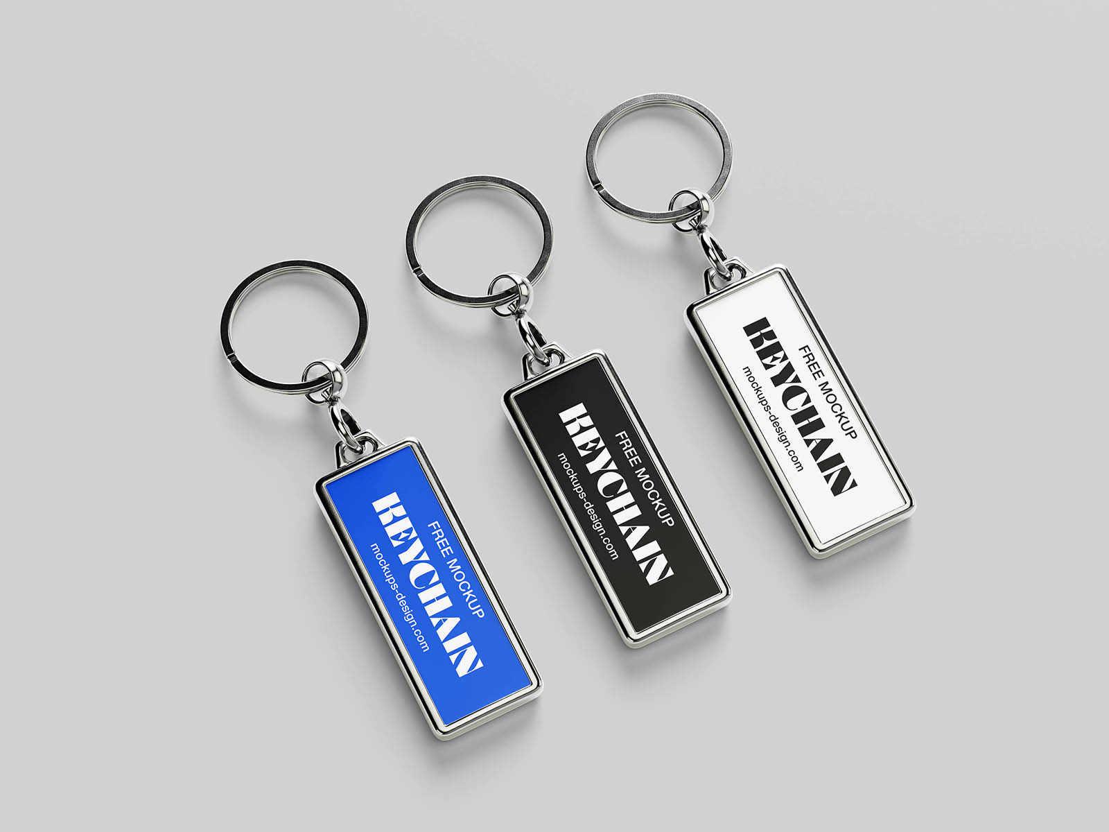 Metallic Rectangle Keychain Mockup Free Download | Resource Boy