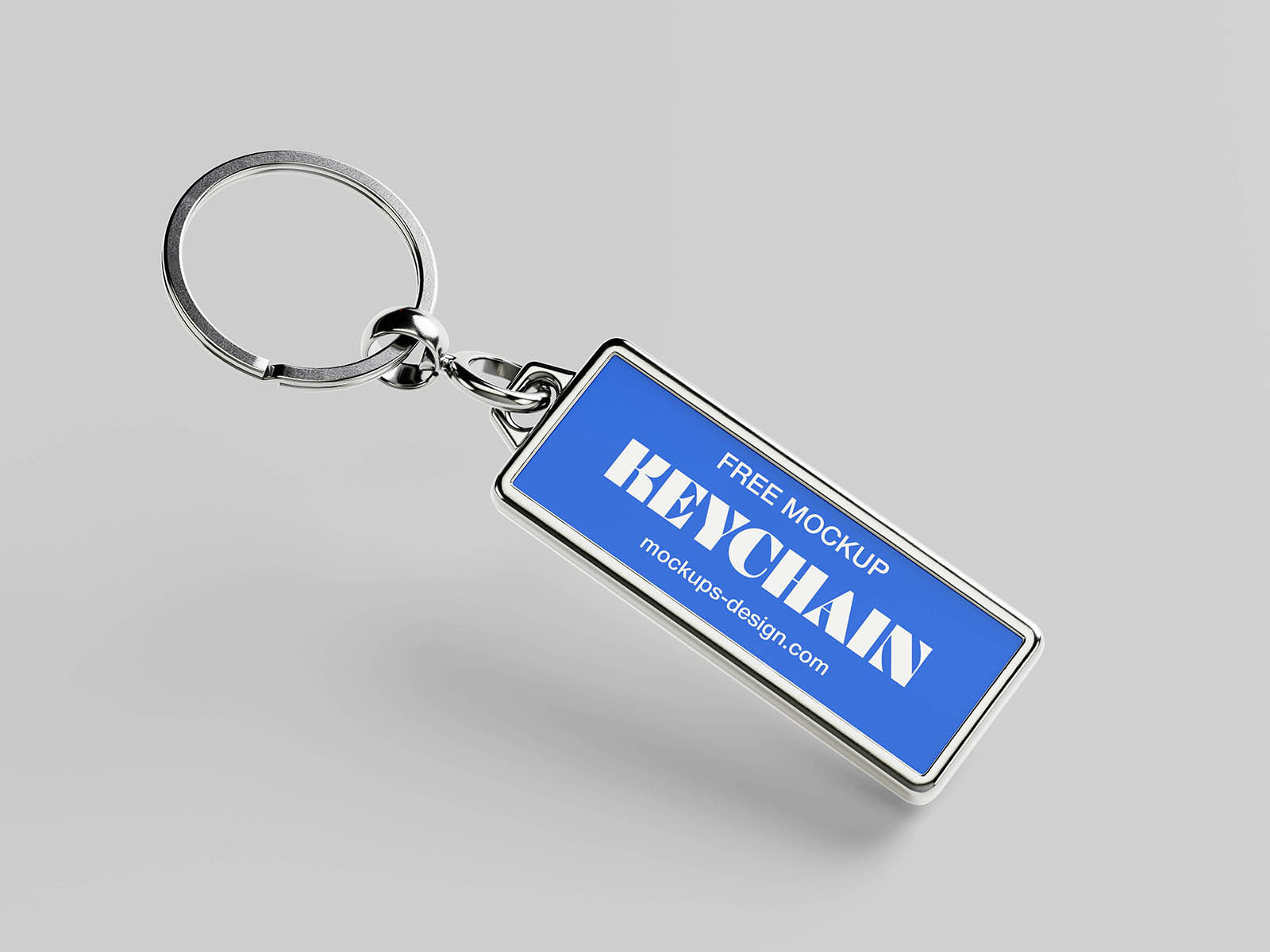 Metallic Rectangle Keychain Mockup Free Download | Resource Boy