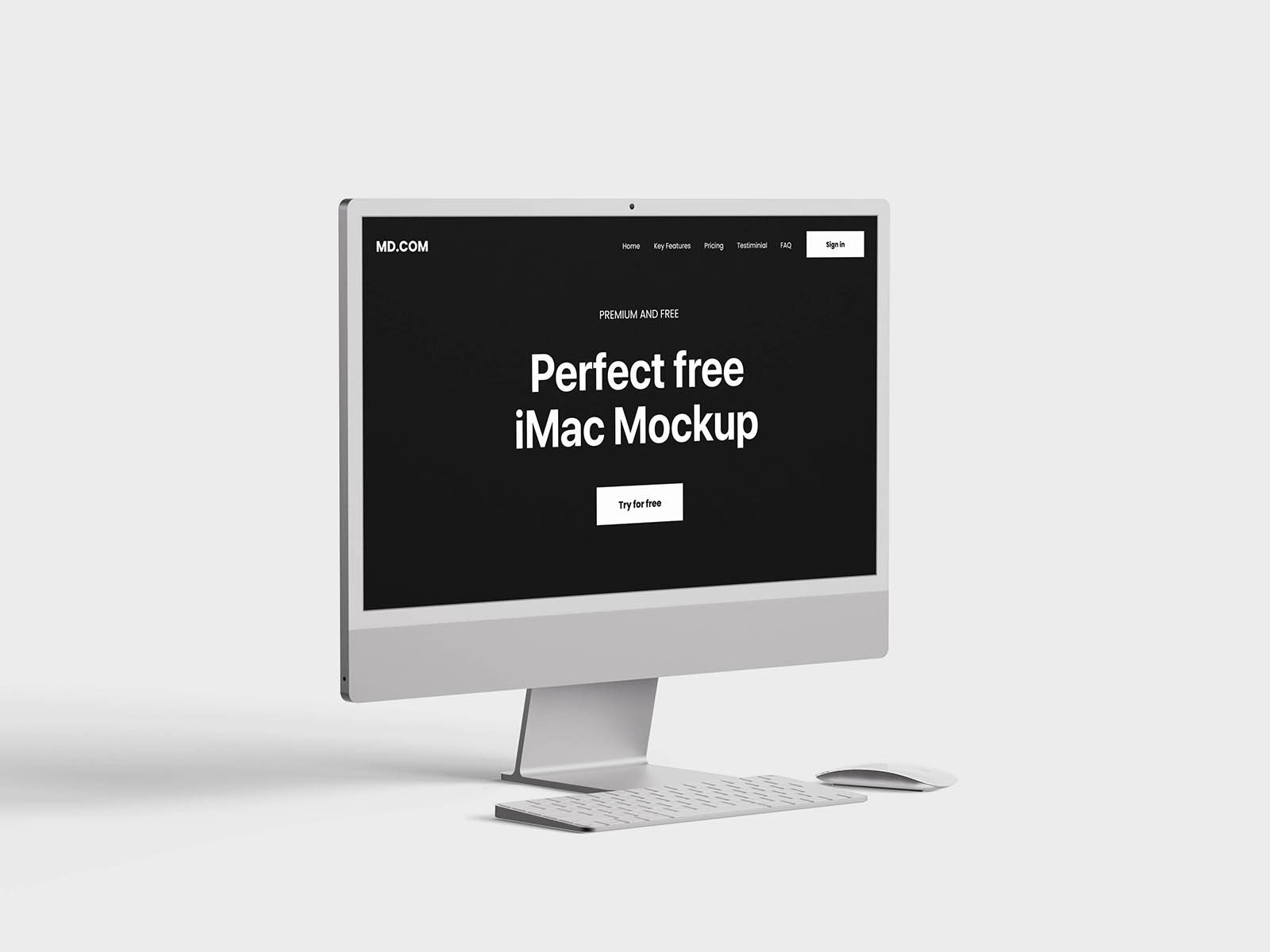 Minimal iMac Mockup Free Download | Resource Boy
