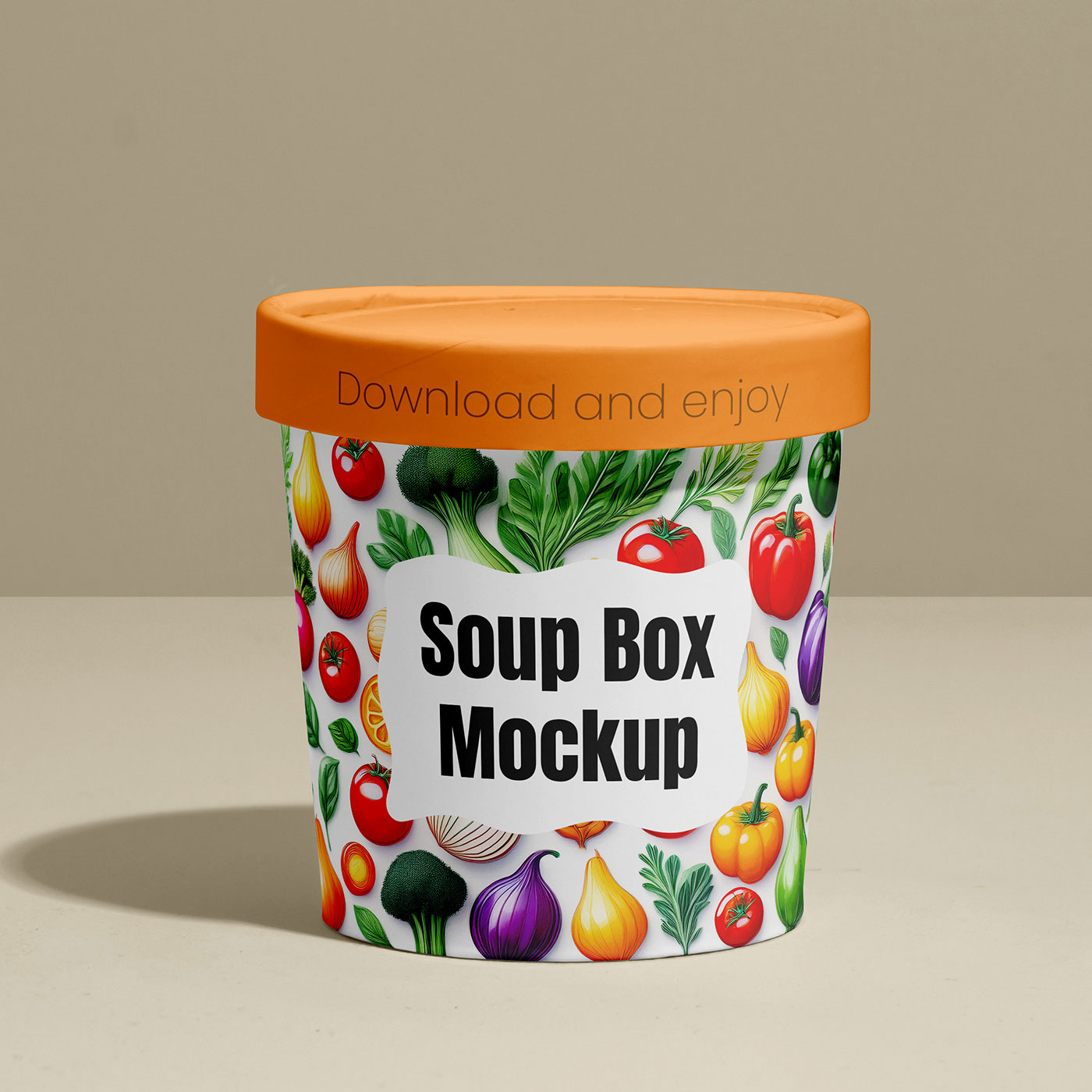 Round Food Box Mockup Free Download | Resource Boy