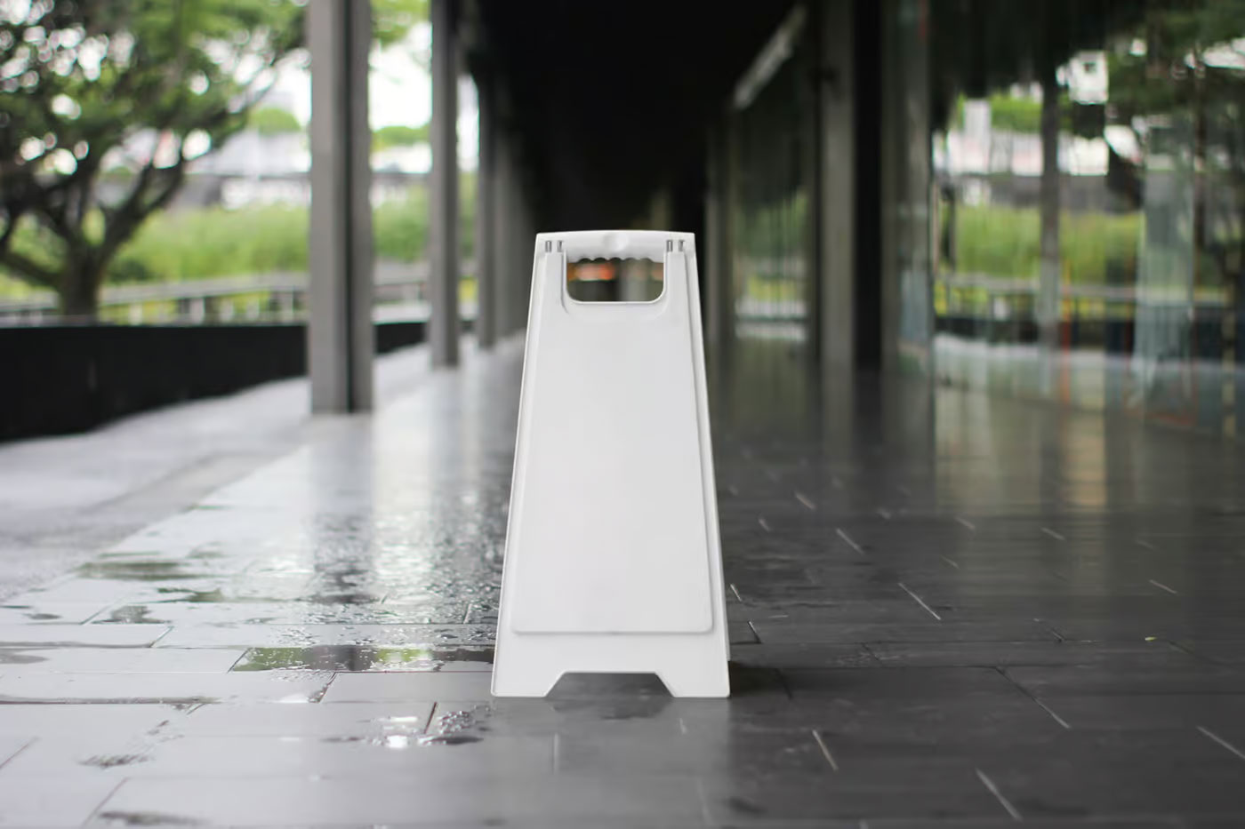 Slippery Sign Mockup Free Download | Resource Boy