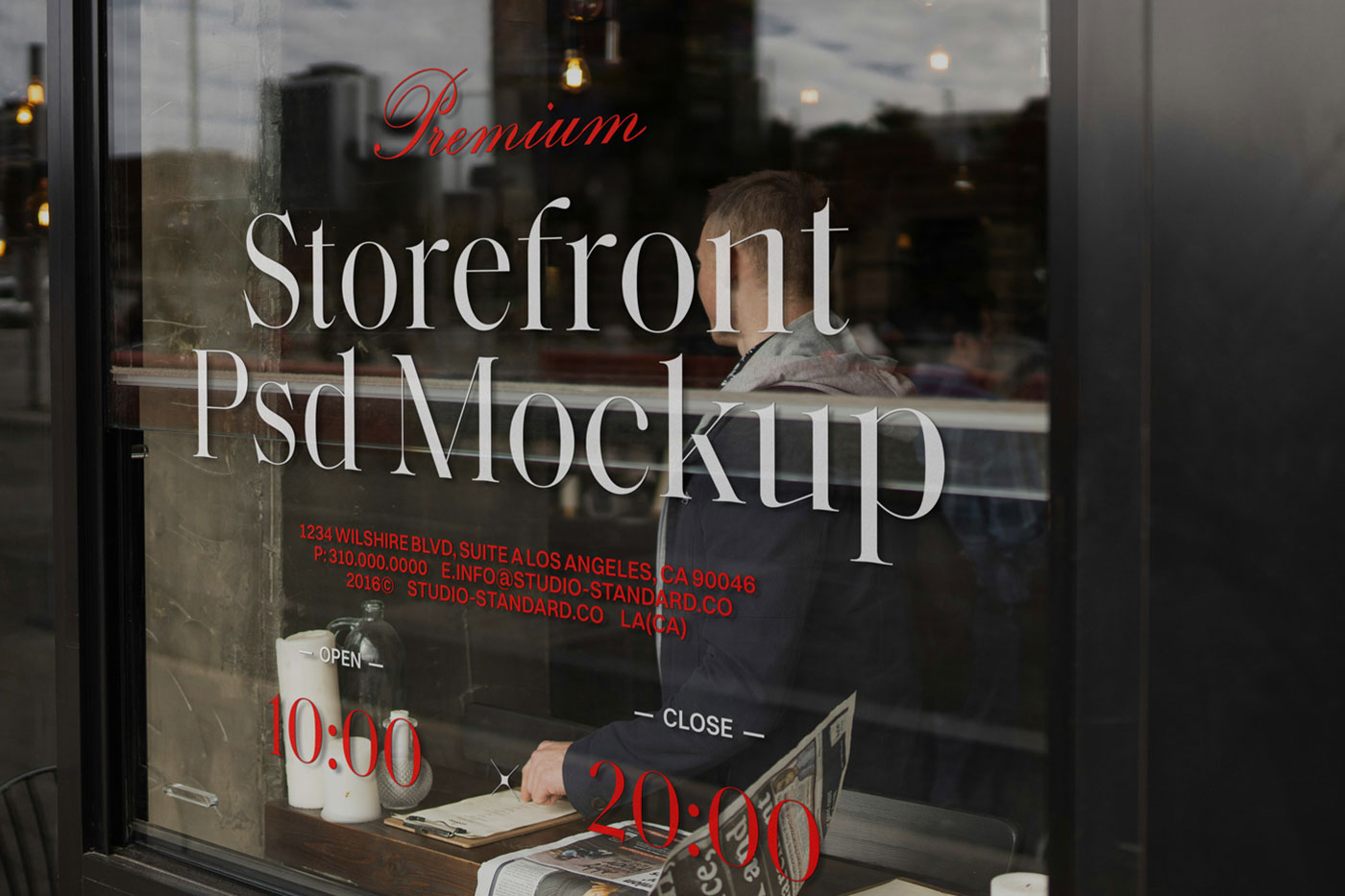 Storefront Cafe Mockup Free Download | Resource Boy