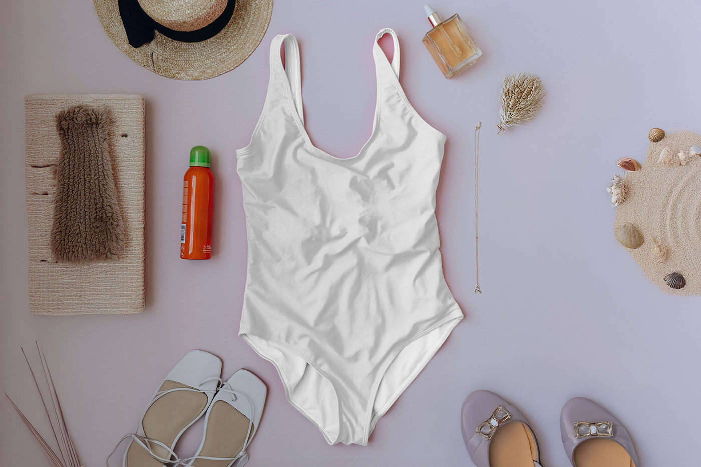 Woman Swimsuit Mockup Free Download | Resource Boy