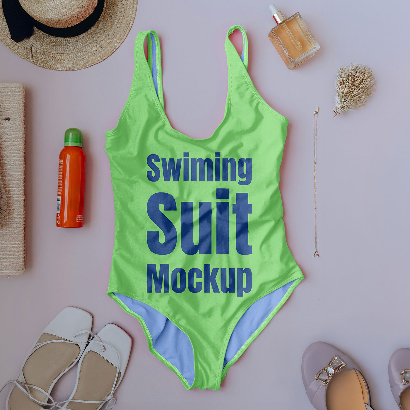 Woman Swimsuit Mockup Free Download | Resource Boy