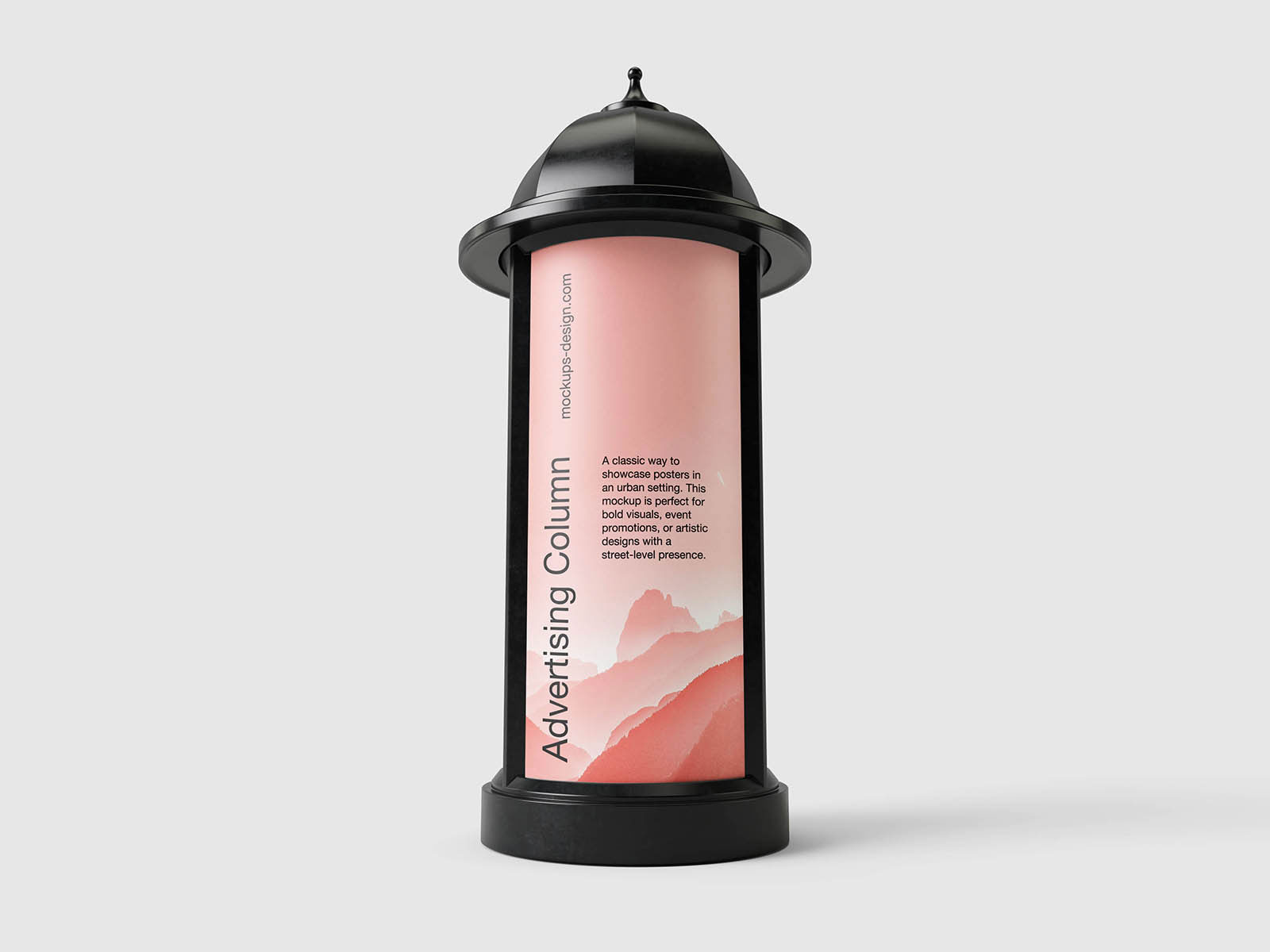 Classic Advertising Column Mockup Free Download | Resource Boy