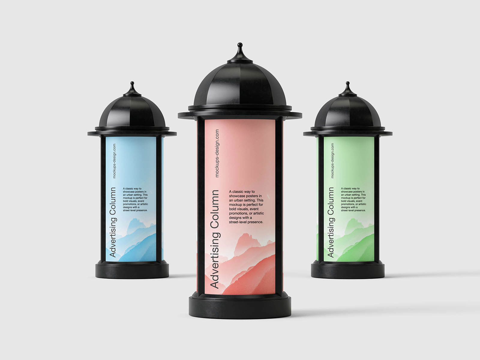 Classic Advertising Column Mockup Free Download | Resource Boy