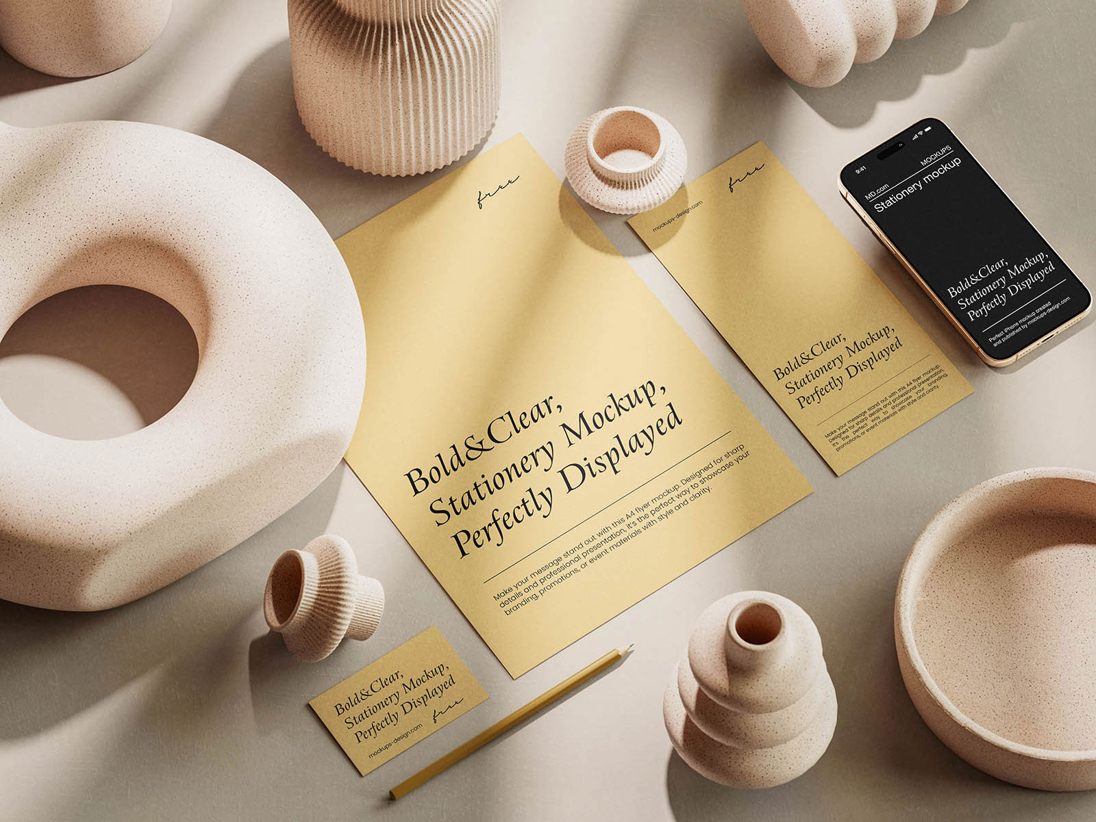 Elegant Stationery Mockup Set Free Download | Resource Boy