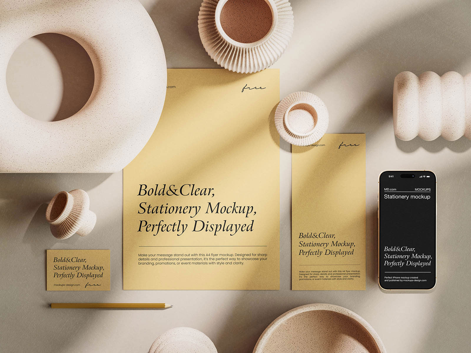 Elegant Stationery Mockup Set Free Download | Resource Boy