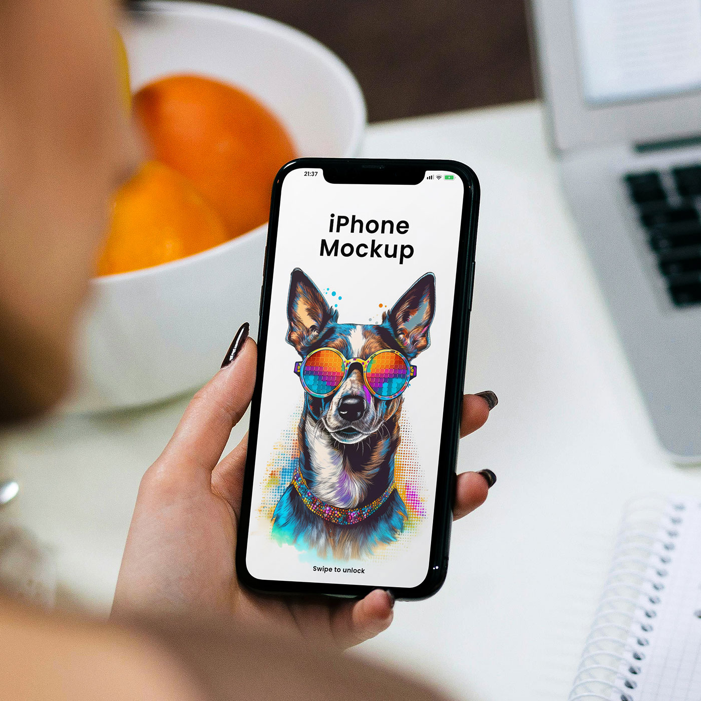 iPhone in Woman Hand Mockup Free Download | Resource Boy