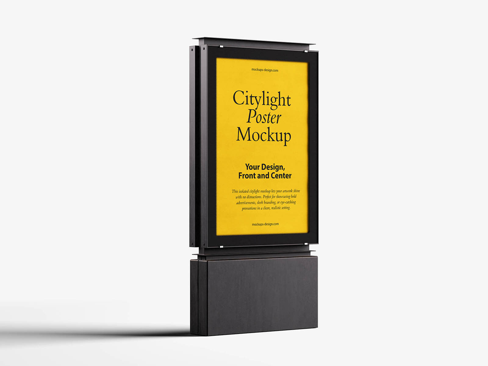 Isolated Citylight Poster Mockup Free Download | Resource Boy