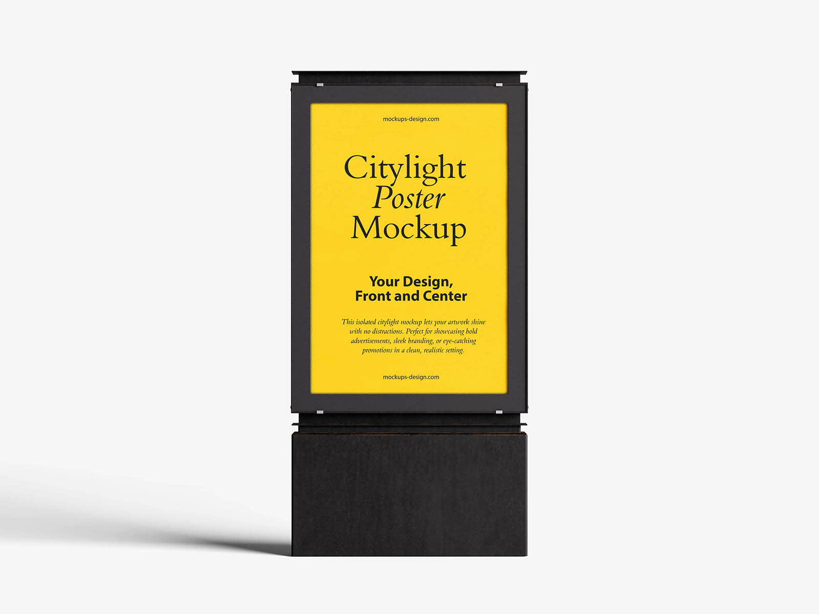 Isolated Citylight Poster Mockup Free Download | Resource Boy