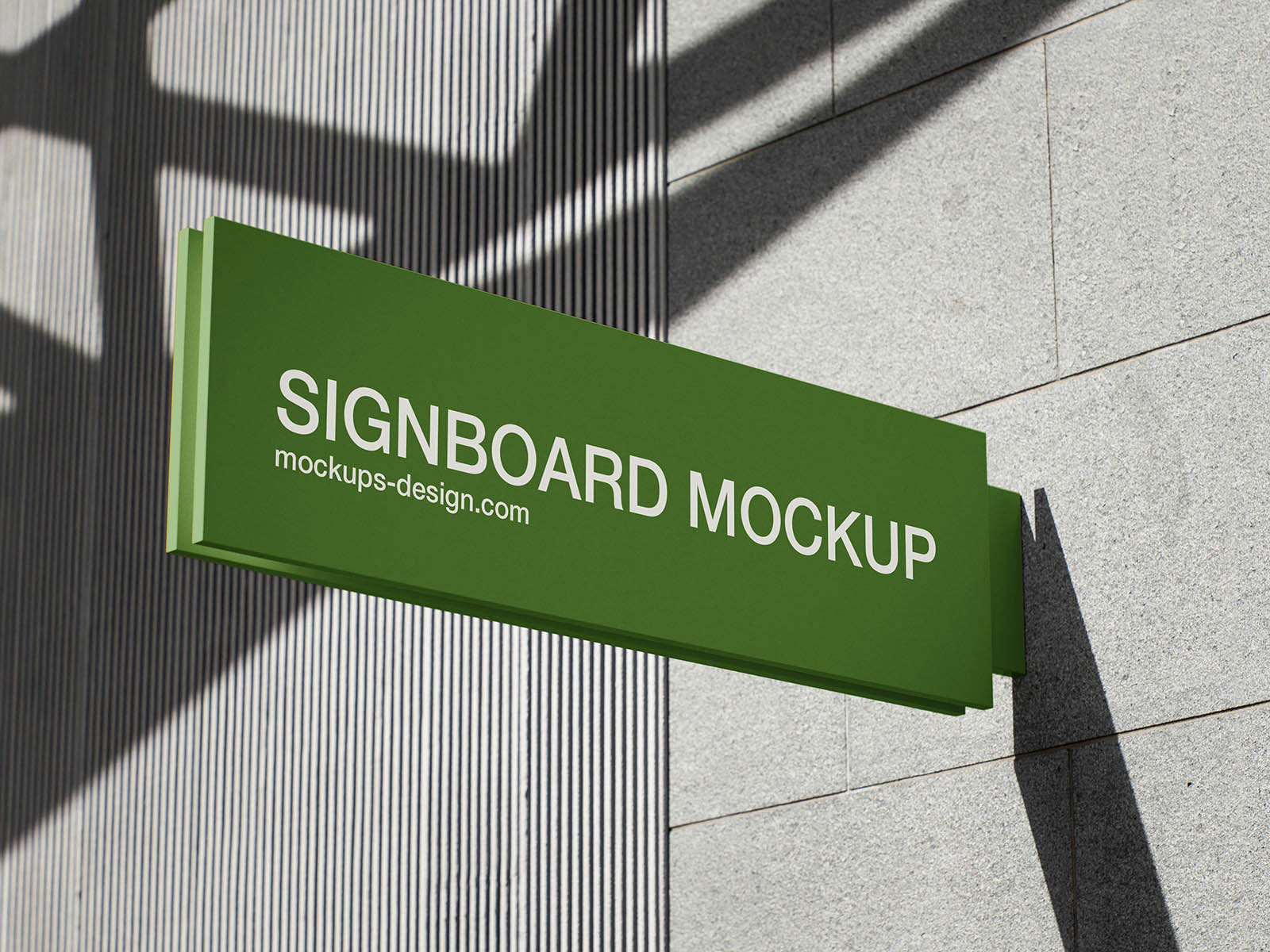 Rectangular Signboard Mockup Free Download | Resource Boy