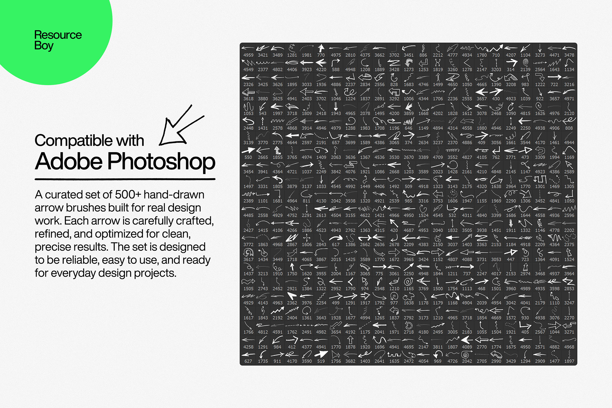 500+ Free Arrow Photoshop Brushes (Hand Drawn) | Resource Boy