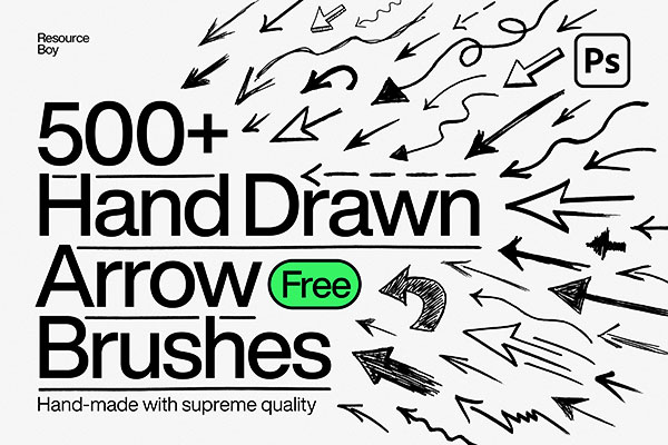 500+ Free Arrow Photoshop Brushes (Hand Drawn) | Resource Boy