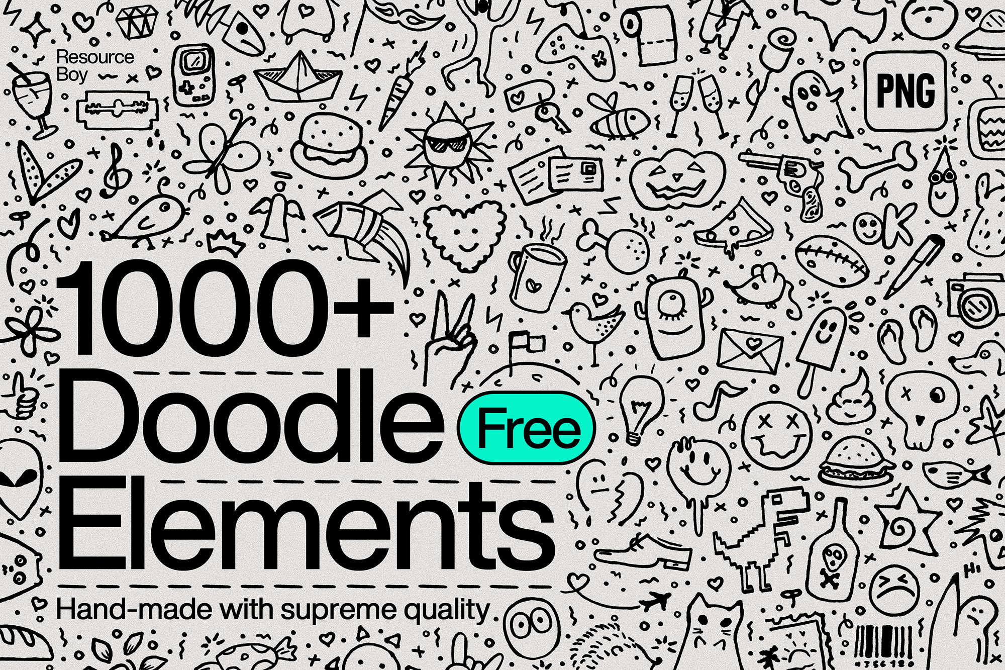 1000+ Free Doodle PNG Elements (Hand Drawn) | Resource Boy