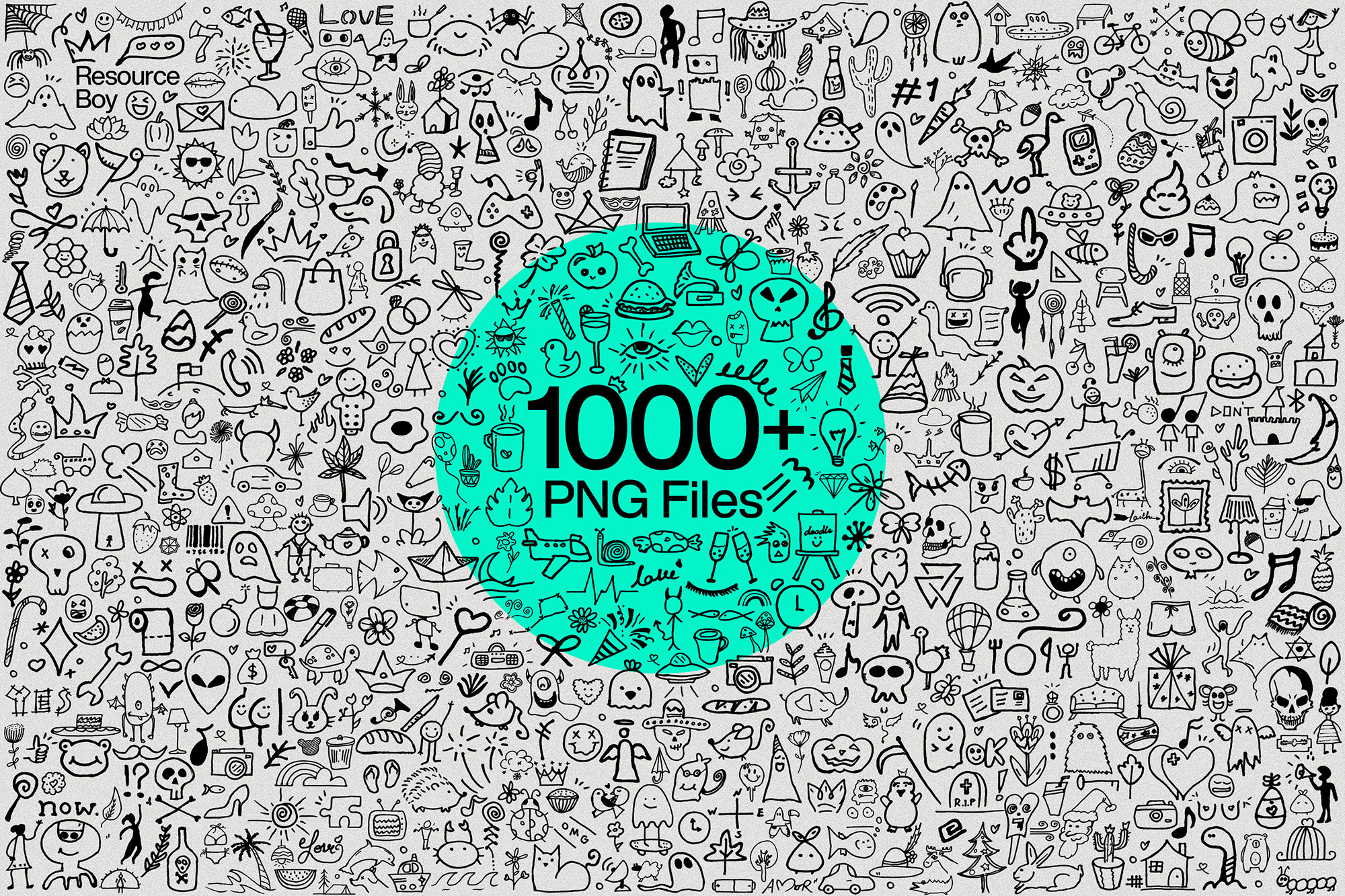 1000+ Free Doodle PNG Elements (Hand Drawn) | Resource Boy