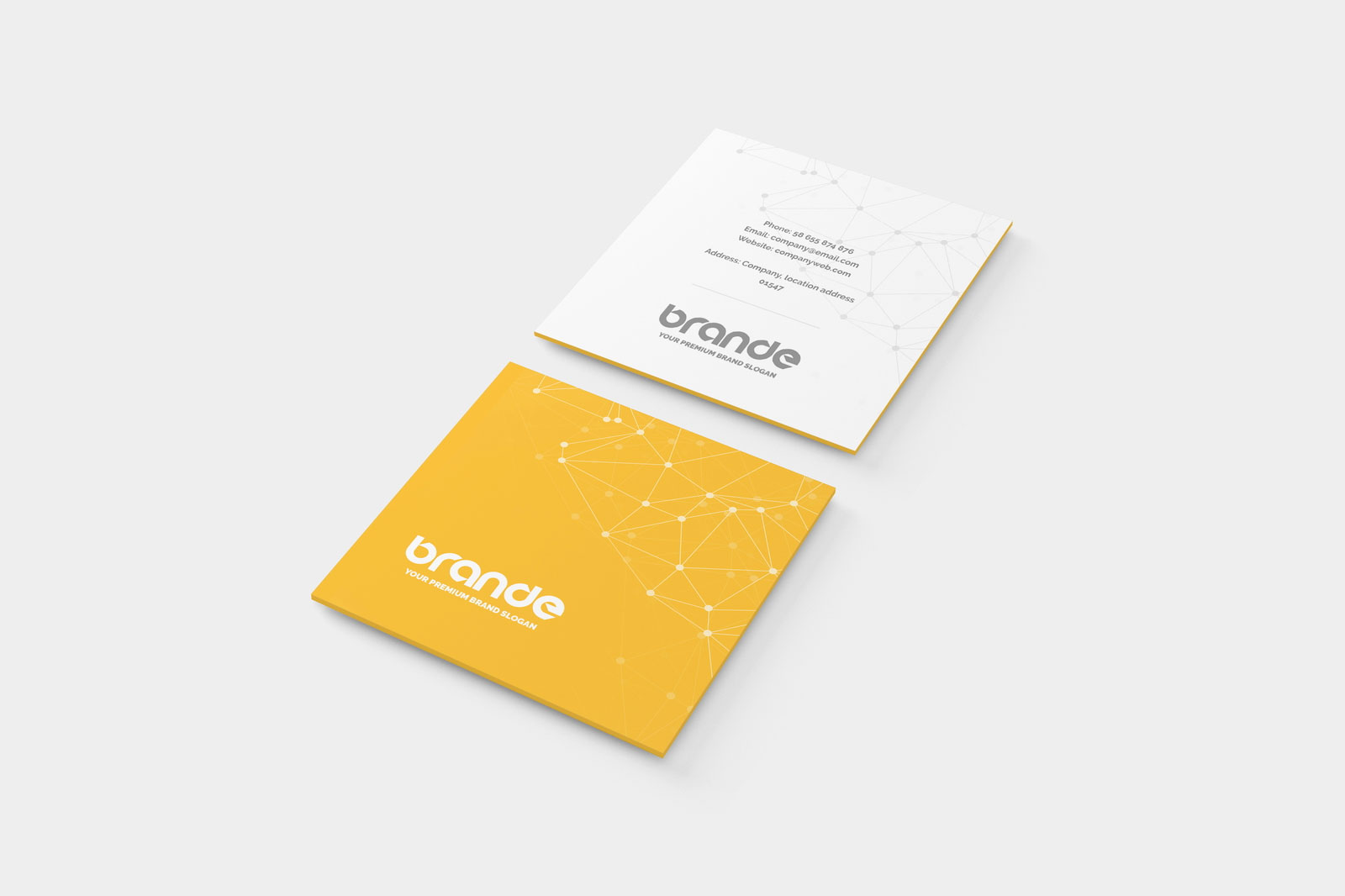 Simple Square Business Card Mockup Free Download | Resource Boy