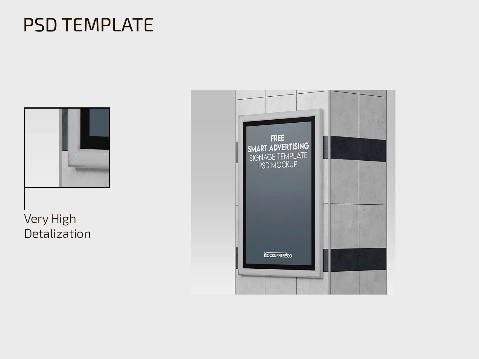 Smart Advertising Signage Mockup Free Download | Resource Boy