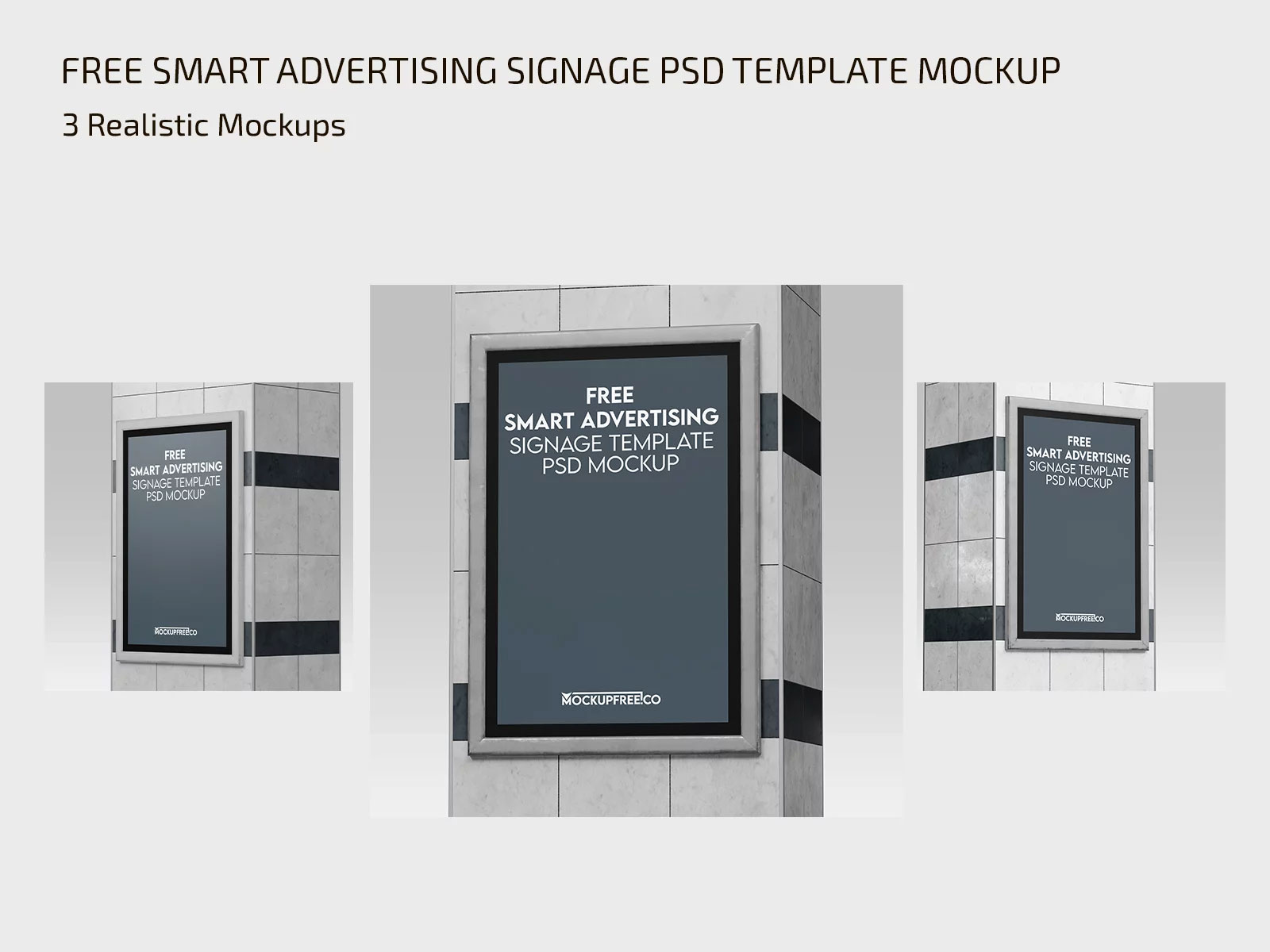 Smart Advertising Signage Mockup Free Download | Resource Boy