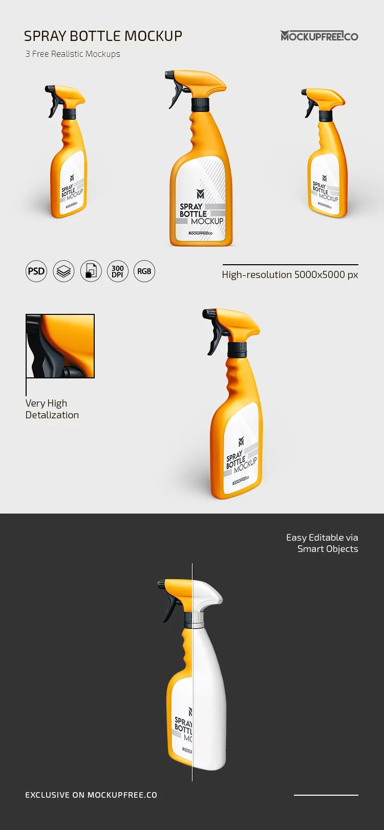 Spray Bottle Mockup Free Download | Resource Boy