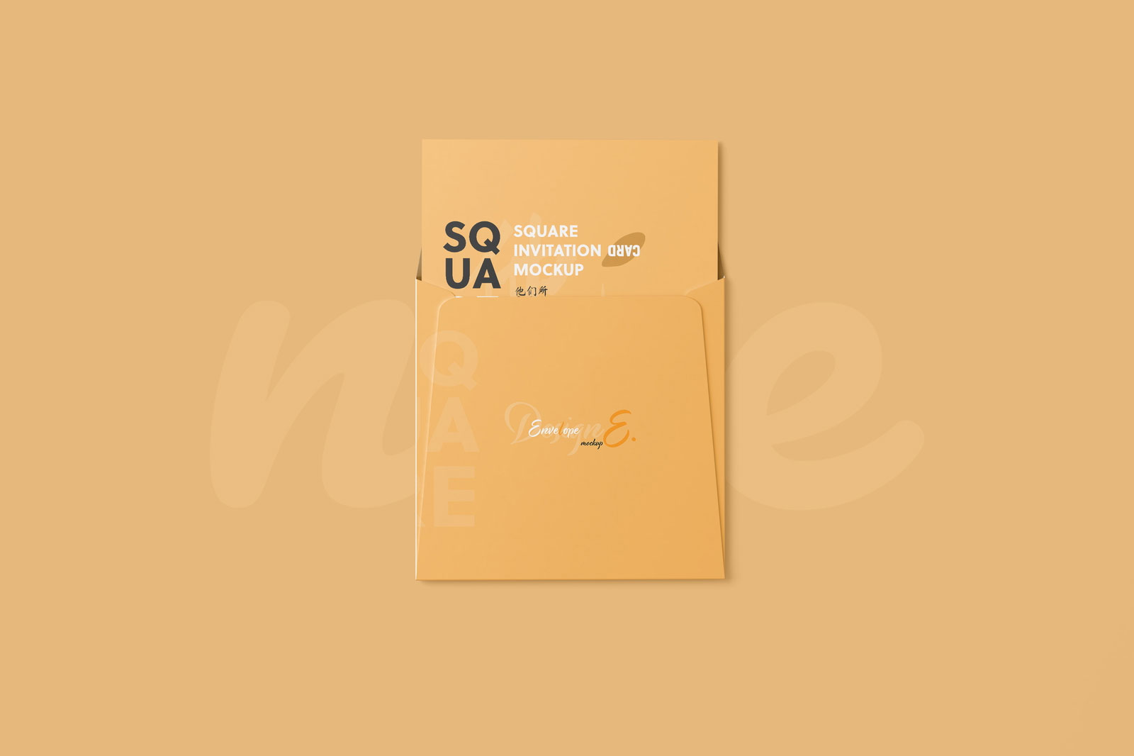 Square Folded Wedding Invitation Card Mockup Free Download | Resource Boy