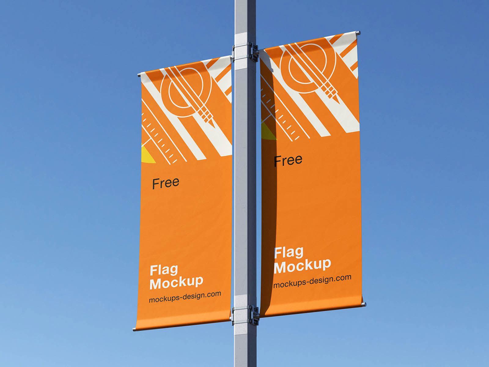 Street Pole Flag Mockup Free Download | Resource Boy