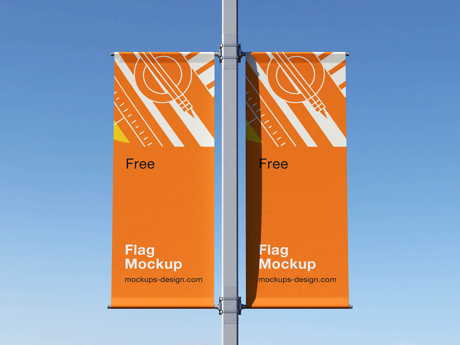 Street Pole Flag Mockup Free Download | Resource Boy